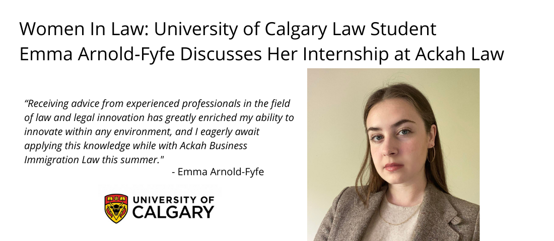 University of Calgary Law Student Emma Arnold-Fyfe Discusses Her ...